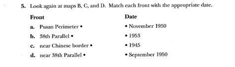 Solved 5 Look Again At Maps B C And D Match Each Front With The Appropriate Date Front