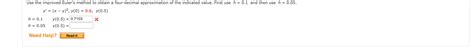 Solved Use The Improved Euler S Method To Obtain A Chegg