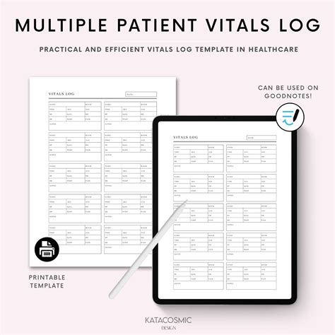 Multiple Patient Vital Signs Log Vitals Patient Vitals Nursing