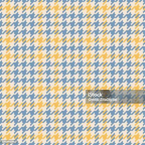 트위드 체크 연한 파란색 노란색 베이지 색으로 격자 무늬 패턴 드레스 재킷 코트 스커트 기타 현대 봄 여름 가을 겨울 섬유 인쇄를위한 원활한 픽셀 질감 사냥개 타르탄
