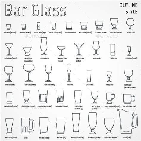 Set Of Bar Glasssfor Design Website Background Banner