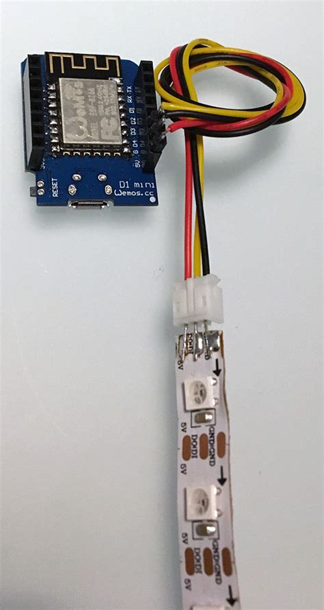 Rgb Ws2812 Serial Esp8266 Wemos Mauro Alfieri Elettronica