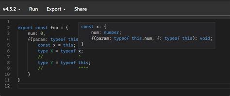 Quickinfo Incorrectly Reports `any` On `typeof This` · Issue 47063