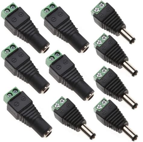 Pair Male To Female Dc Adapter X Mm High Quality Dc Power Plugs Jack Adapter Connector