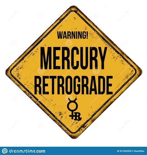 Mercury Retrograde Symbol Warning Planet Sign Vector Illustration 170329431