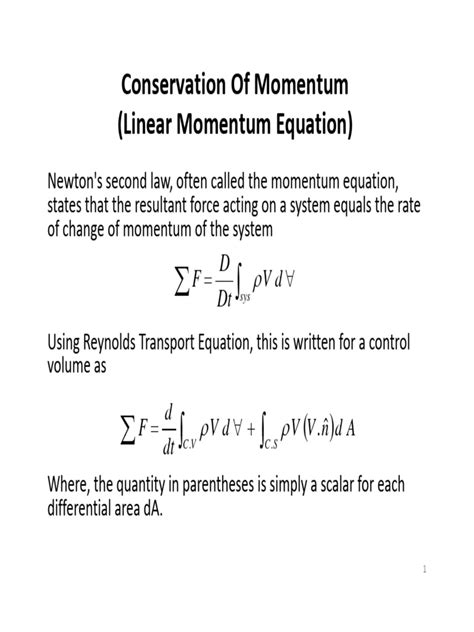 Linear Momentum Pdf Momentum Fluid Dynamics