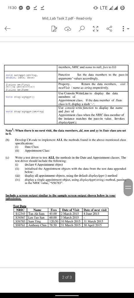 Solved 1130∼ Midlab Task 2pdf Read Only Lab Task 2 The
