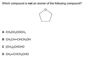 Isomers As Past Paper Question Analysis