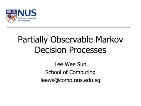 ppt partially observable markov decision processes powerpoint