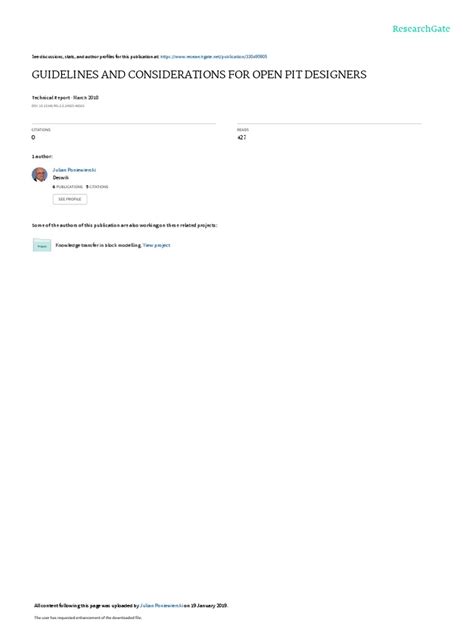 guidelines considerations for open pit design pdf truck road