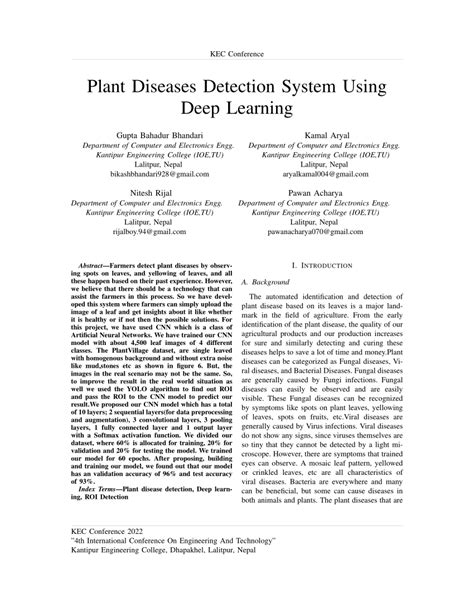 Pdf Plant Diseases Detection System Using Deep Learning