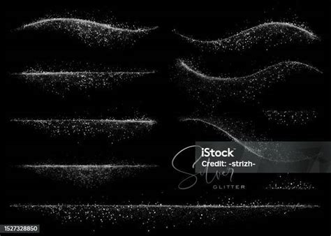 추상적인 반짝이는 금빛 반짝이는 디자인 요소 세트 새해 메리 크리스마스 인사말 카드 디자인 은색에 대한 스톡 벡터 아트 및 기타 이미지 Istock