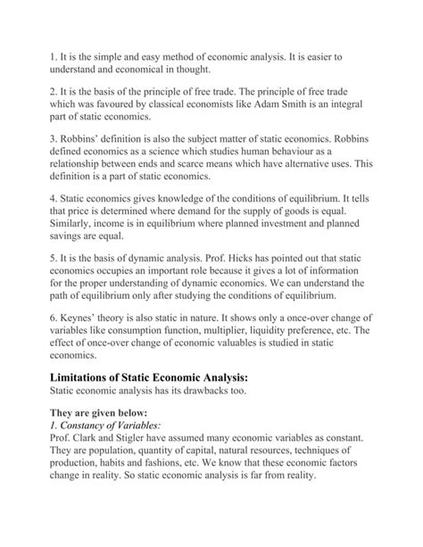 Static And Dynamic Economics PDF Physics Science