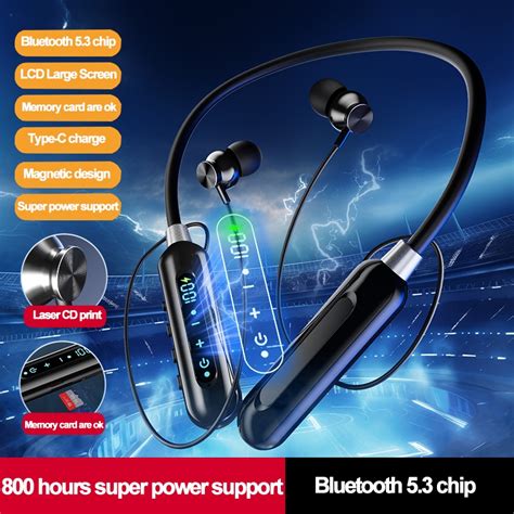 Jual Bluetooth Earphones Wireless Headphones Bass Bluetooth Headphone Stereo Sports Neck