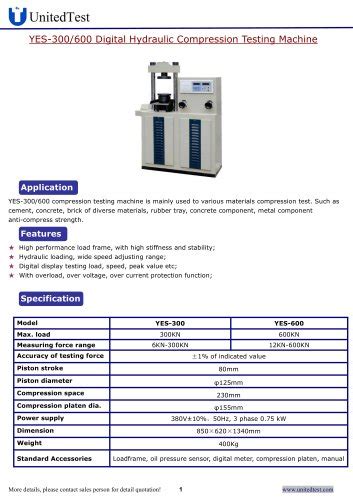 United Test Compression Testing Machine Yes 2000 For Concrete