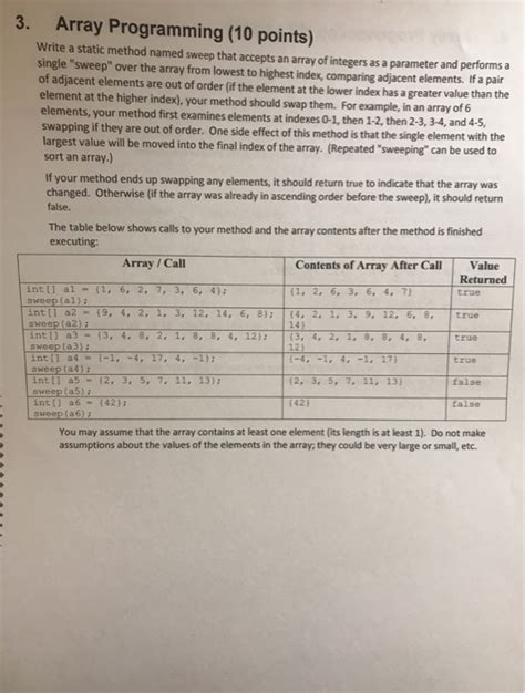 Solved 3 Array Programming 10 Points Write A Static
