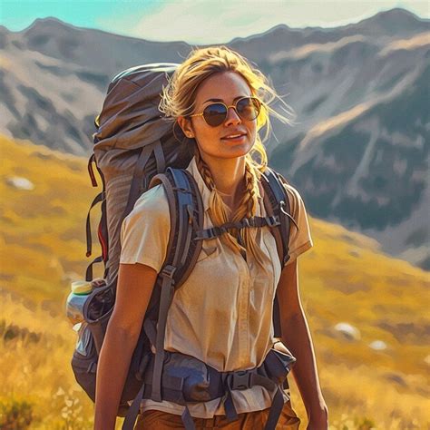 Premium Photo Exploring Wilderness The Adventures Of A Smiling Solo Traveler