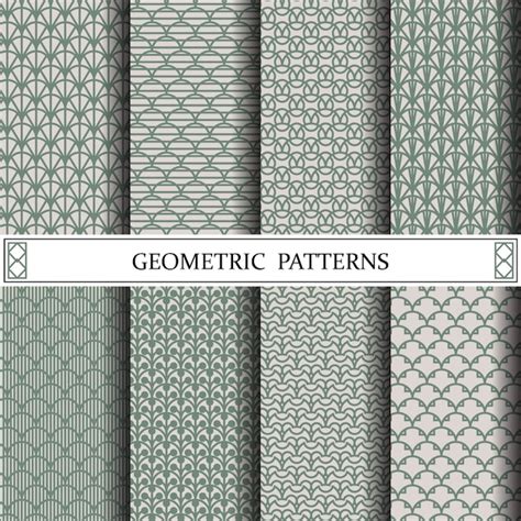 기하학적 곡선 패턴 패턴 채우기 웹 페이지 배경 표면 및 질감 프리미엄 벡터