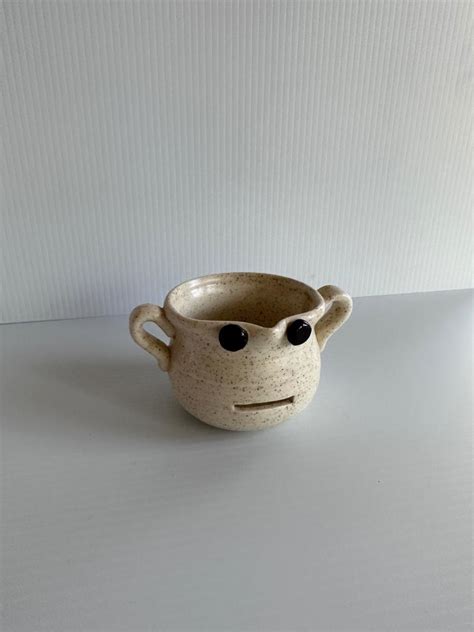 Egg Separator Face Pottery Mug
