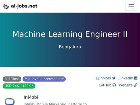 Hiring Machine Learning Engineer Ii In Bengaluru Raimljobs