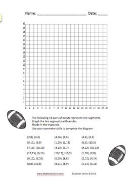 Football Graph And Symmetry Activity For Coordinate Plane By Math To
