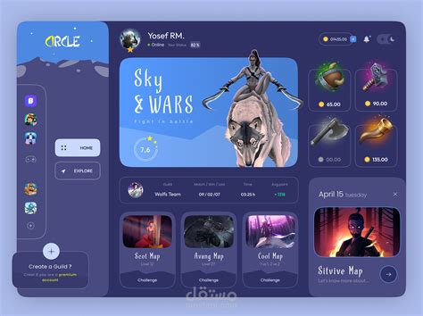 gaming dashboard design مستقل