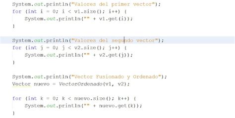 Función Que Retorna Un Vector Ordenado En Java Fusionar Dos Vectores