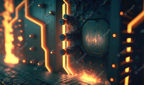 Premium Photo Abstract Representation Of A Firewall And Network Security