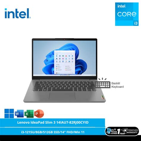 Jual Lenovo Ideapad Slim Iau Rj Cyid Intel Core I U Gb Gb Ssd Fhd Win