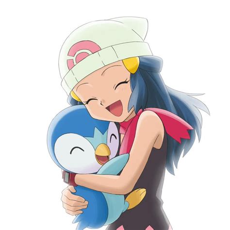 Dawn And Piplup Hug Pokémon Cute Pokemon Piplup Pokemon Characters