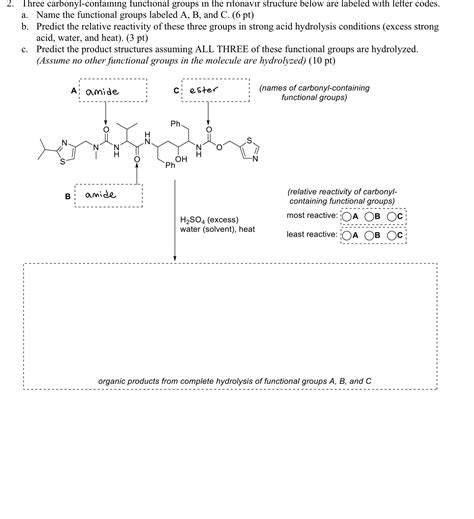 [solved] Three Carbonyl Containing Functional Groups In The Ritonavir Course Hero