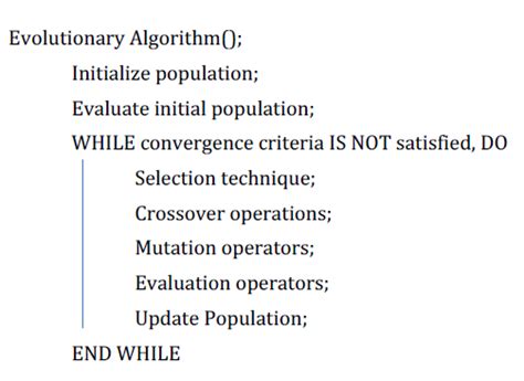 1 Pseudo Code For Ea 23 Download Scientific Diagram