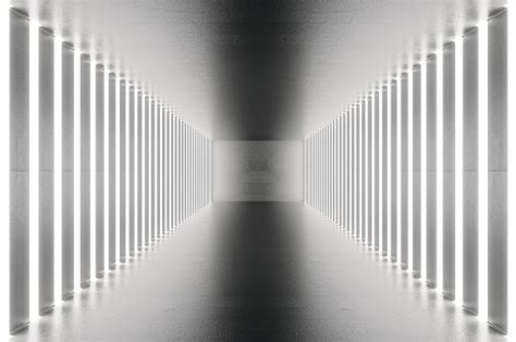 3d 렌더링 추상 룸 인테리어 네온 조명입니다 미래 건축 배경입니다 디자인 프로젝트에 대 한 모형 거울에 대한 스톡 사진 및 기타 이미지 Istock