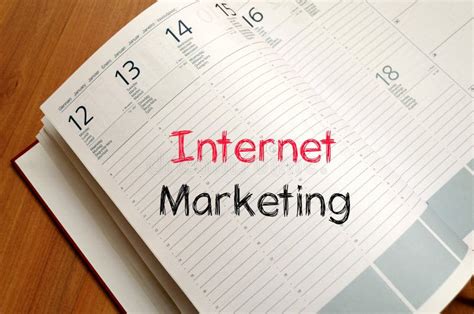 Internet Marketing Text Concept On Notebook Stock Illustration Illustration Of Meeting People