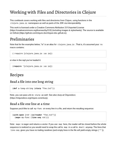 Clojure Guides Working With Files And Directories In Clojure Pdf