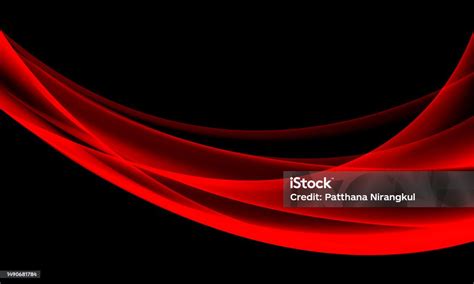 Abstract Red Grass Curve Wave Overlap On Black Design Modern Luxury Futuristic Creative