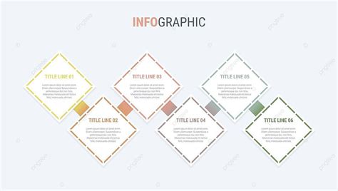 6step Colorful Business Infographic On Light Background Graph Diagram Process Vector Graph
