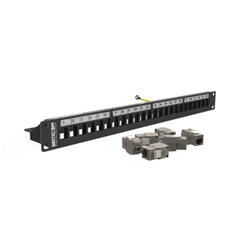 Flat 1u Stp 48 Port Empty Patch Panel Briticom