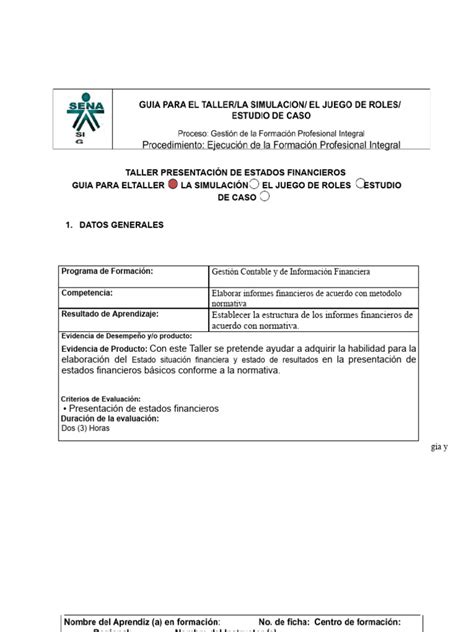 Revelaciones De Los Estados Financieros Pdf Estado Financiero