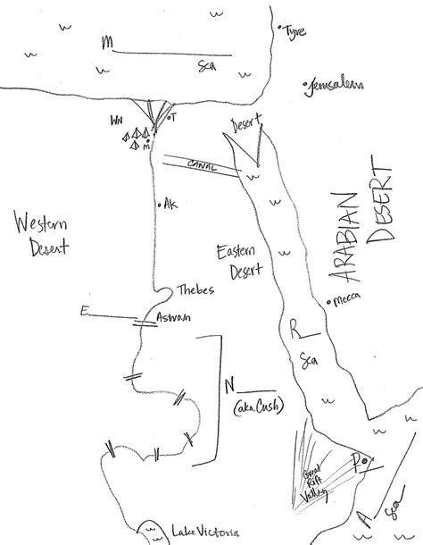 Ancient Egypt Map Diagram Quizlet
