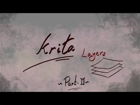 Krita Layers Part 2 Layer Types YouTube Krita Layers Type