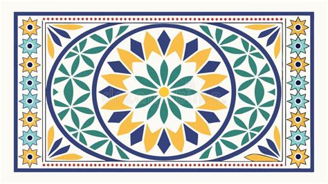 Circular Geometric Mandala Intricate Pattern Design Element Vector Design Generative Ai Stock