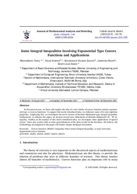 Pdf Some Integral Inequalities Involving Exponential Type Convex