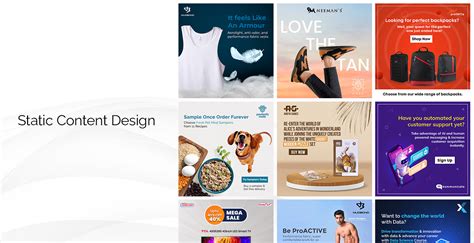 Static Content Designs On Behance
