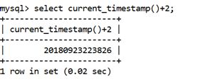 Mysqlcurrent Timestamp