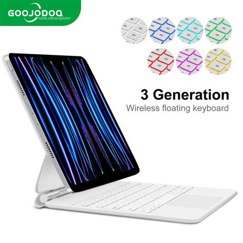 Goojodoq Magic Keyboard With Ipad Case Floating Cantilever For Ipad Air 4 Air 5 Pro 11 Air 6 11