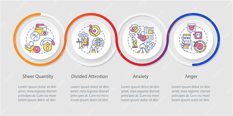 Premium Vector Obsessively Reading News Problem Loop Infographic Template
