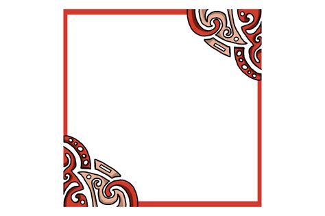 Red Chinese Style Ornament Border Design 21910578 Png