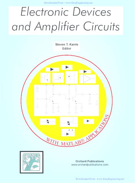 Pdf Electronic Devices And Amplifier Circuits With Matlab Application By Steven T Karris