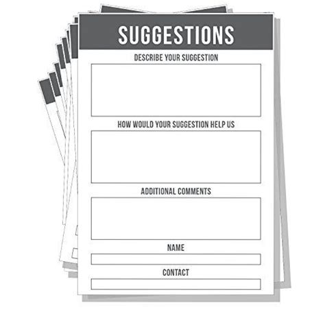 Printable Suggestion Box Template Printable Learning Sheets